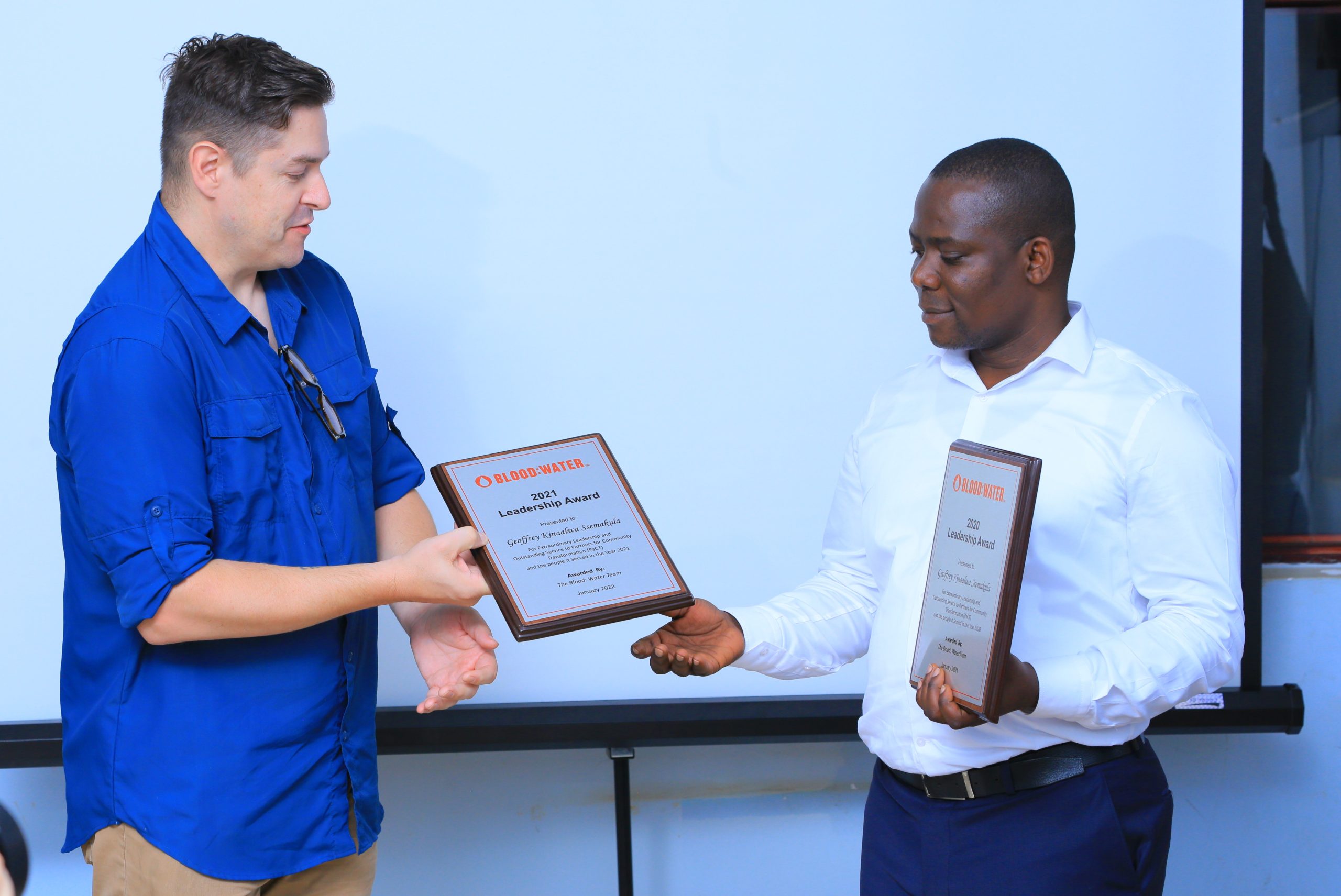 Our executive director receiving awards from Bloo Water : Partners for ...